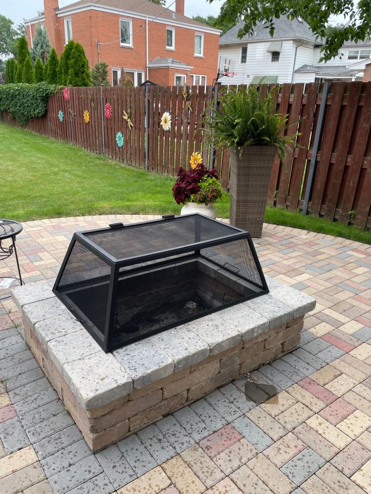 Custom Rectangle/Square Fire Pit Screen – Up To 30″