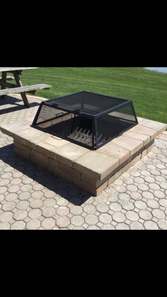 Rectangle/Square Fire Pit Screen Up To 48″ Custom & Durable