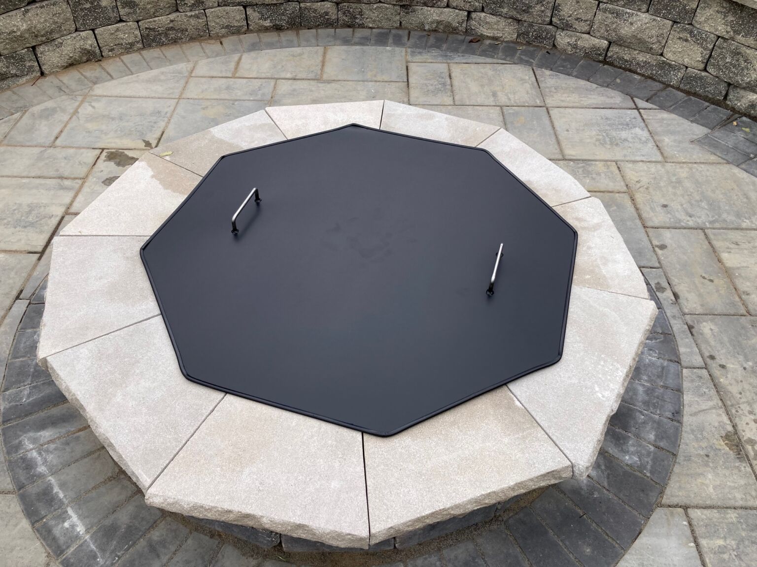 Firepit Snuffer Cover Galvanized Steel Round Square