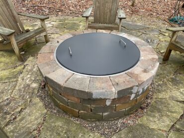 Firepit Snuffer Cover Galvanized Steel Round Square