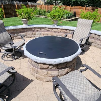 Firepit Snuffer Cover Galvanized Steel Round Square