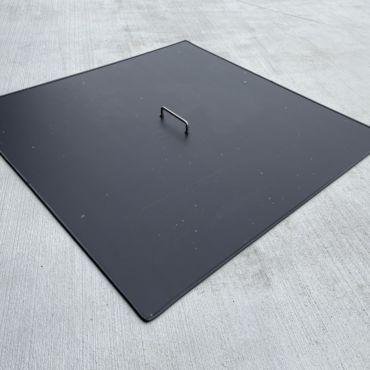 Firepit Snuffer Cover Galvanized Steel Round Square