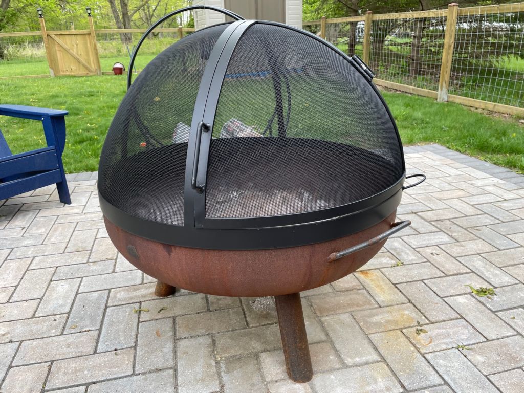 Hinged Single Door Fire Pit Screen – Bowl Style, USA-Made