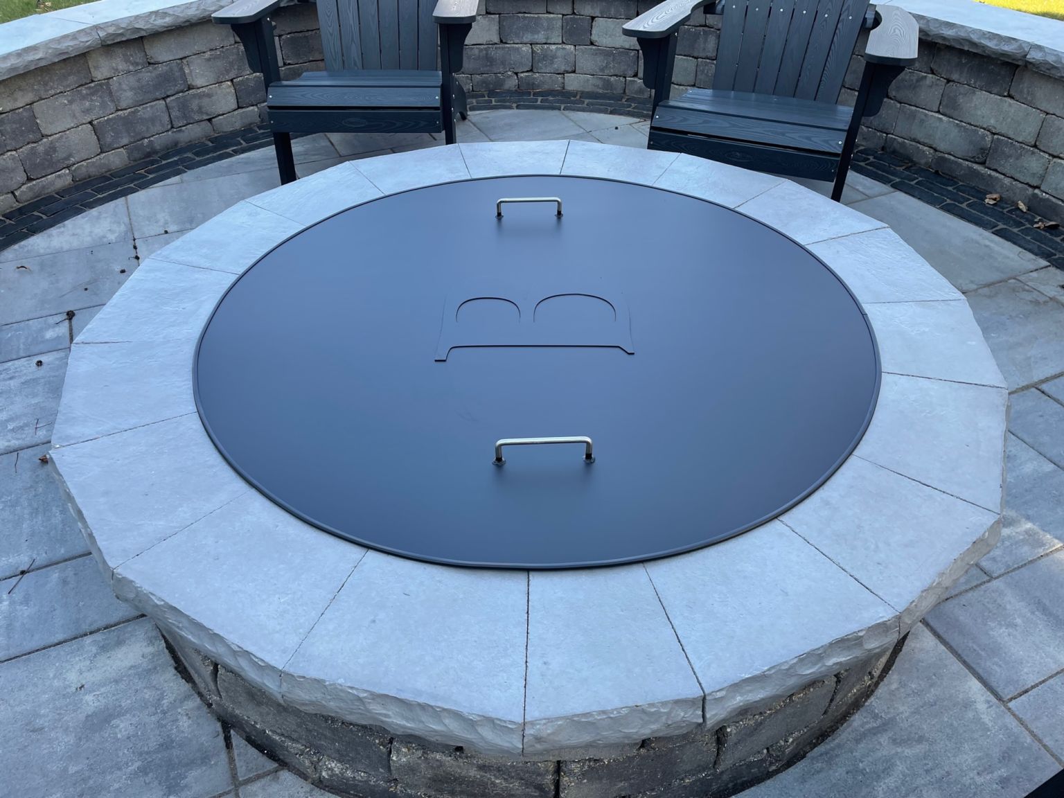 Monogram Fire Pit Snuffer Cover – 304 Stainless Steel