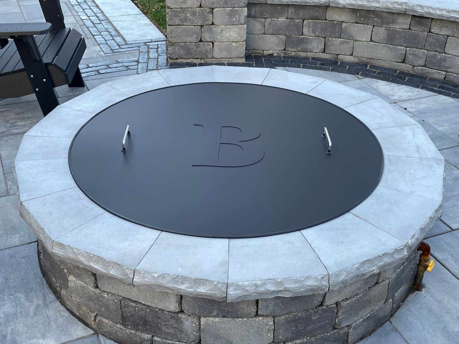 Monogram Snuffer Cover – Galvanized Steel Fire Pit Cover