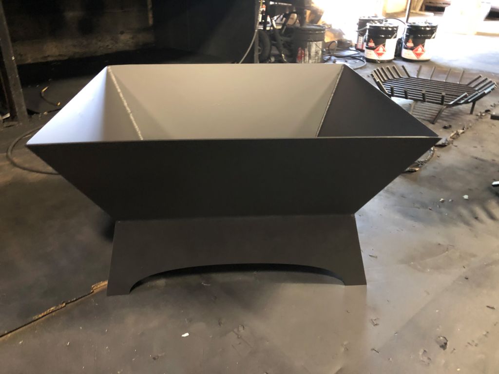 Square/Rectangle Welded Steel Outdoor Fire Pit – Durable 9