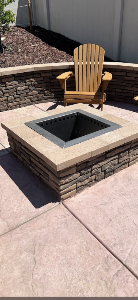 Carbon Steel Square Fire Pit Liner – Smokeless Option