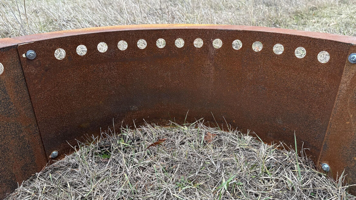 Corten Steel Smokeless Fire Pit Liner – 3″ Top Lip Design