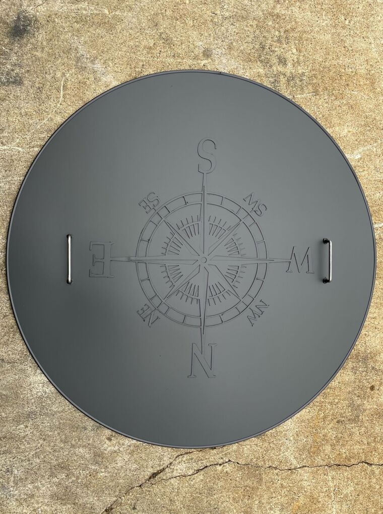 Firepit Snuffer Cover Galvanized Steel Round Square