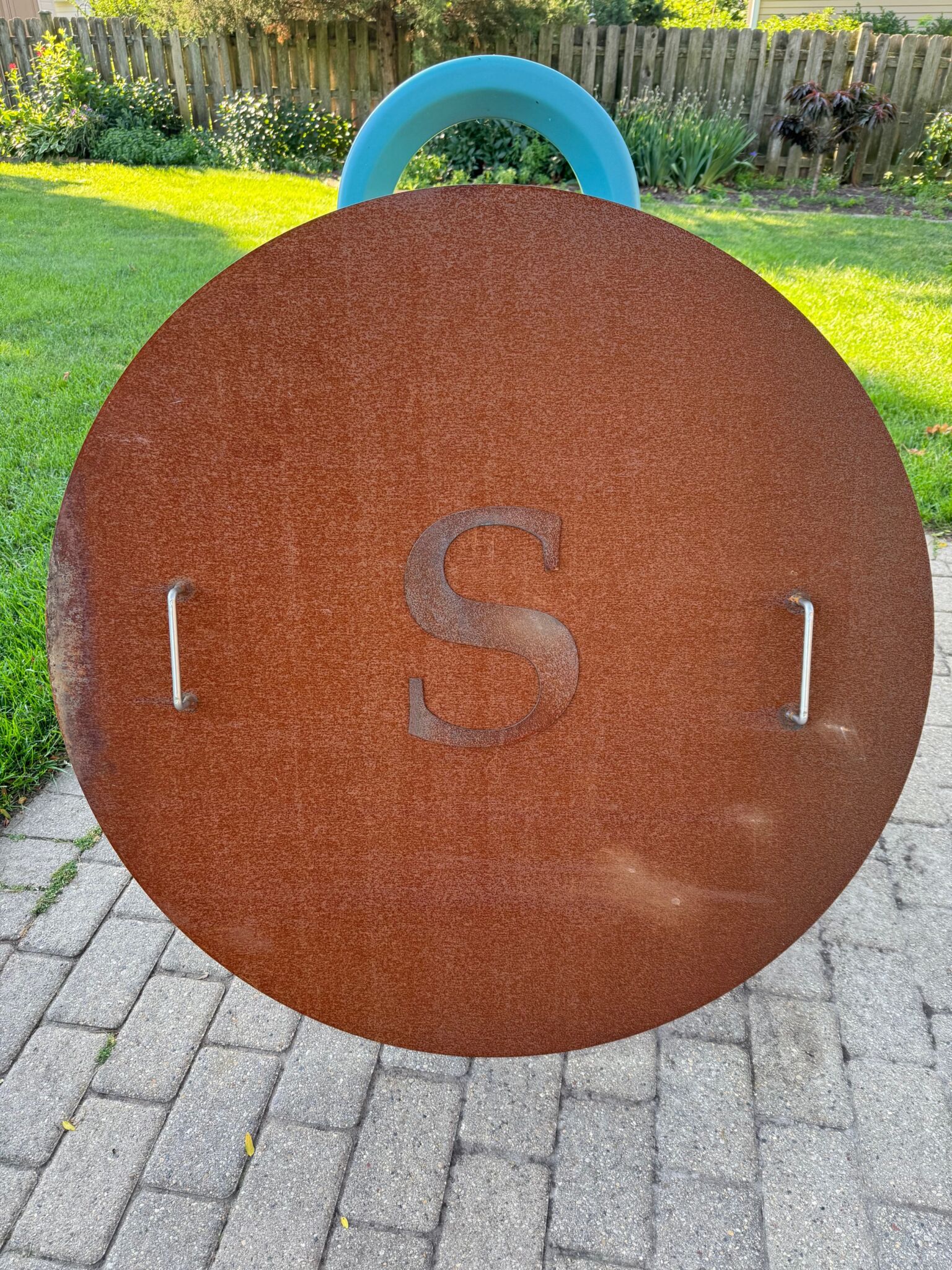 Corten Steel Fire Pit Snuffer Cover – Custom Sizes Available