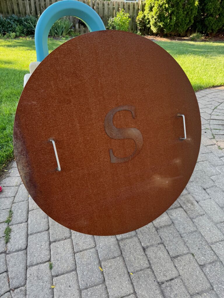 Corten Steel Fire Pit Snuffer Cover – Custom Sizes Available